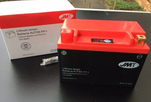 Lithium Ion Battery YTX9-BS, Motorcycle, Kawasaki ZX-6R, ZX600 G-P ...