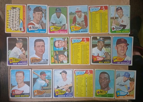 1965 Topps Baseball Cards. Lot Of 18 cards . | eBay