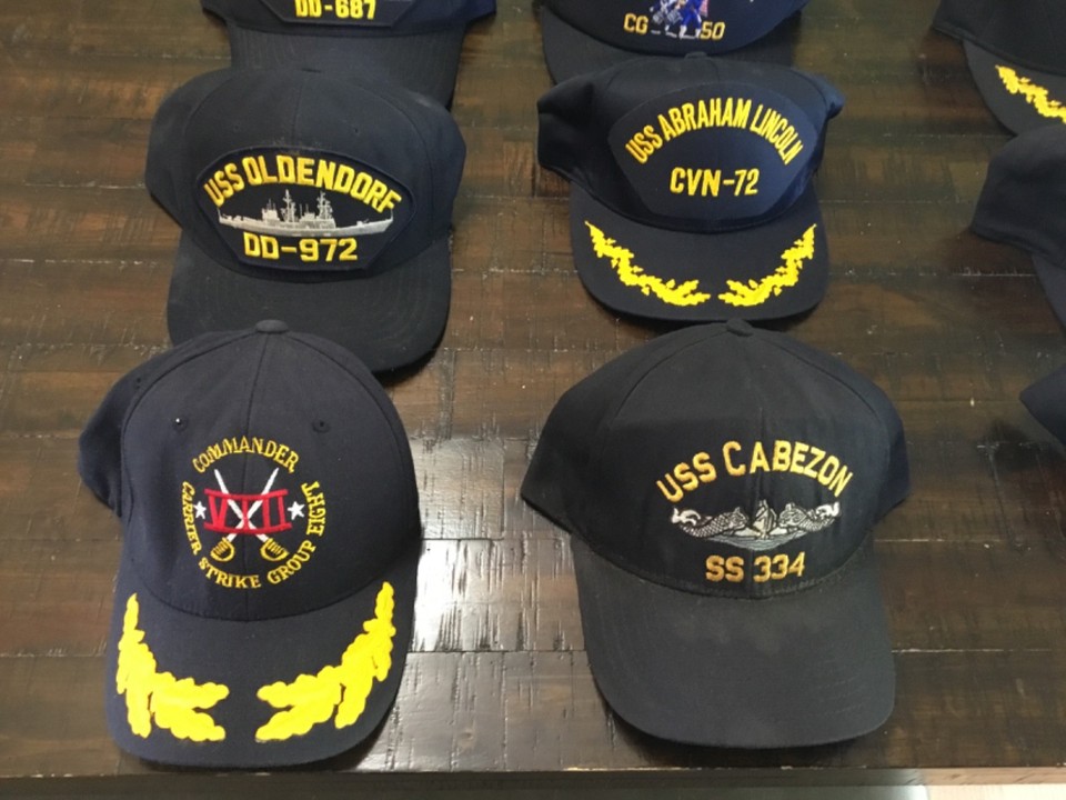 US Navy USS Ship Hats Lot of 12 USS Arkansas, Valley Forge ...