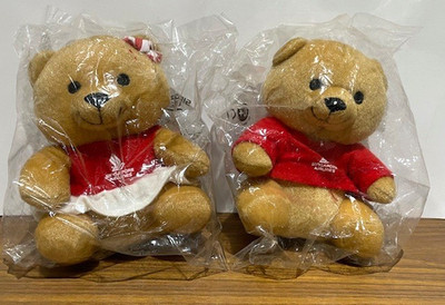 Singapore Airlines Boy & Girl Red Colour Cloth Teddy Bear Set (SIA) | eBay