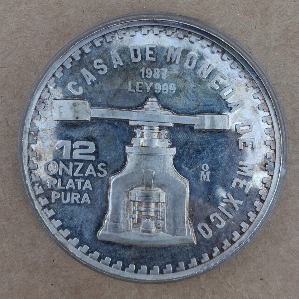 1987 MEXICO 12 Oz .999 Fine Silver 200TH Anniversary US Constitution ...