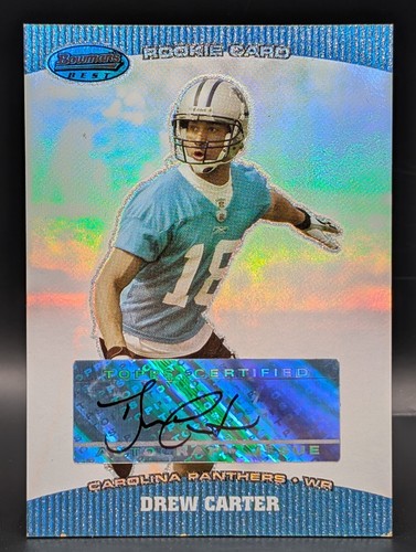 2004 Bowman's Best #173 Drew Carter Rookie Auto - Carolina Panthers | eBay