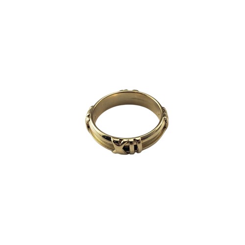 Tiffany & Co. 18K Yellow Gold Atlas Numeric Ring Size 4.25 #20995 | eBay