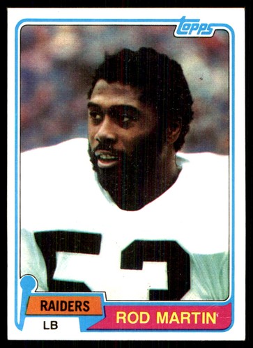 Rod Martin 1981 Topps #487 Oakland Raiders NFL READ FREE SHIPPING ...