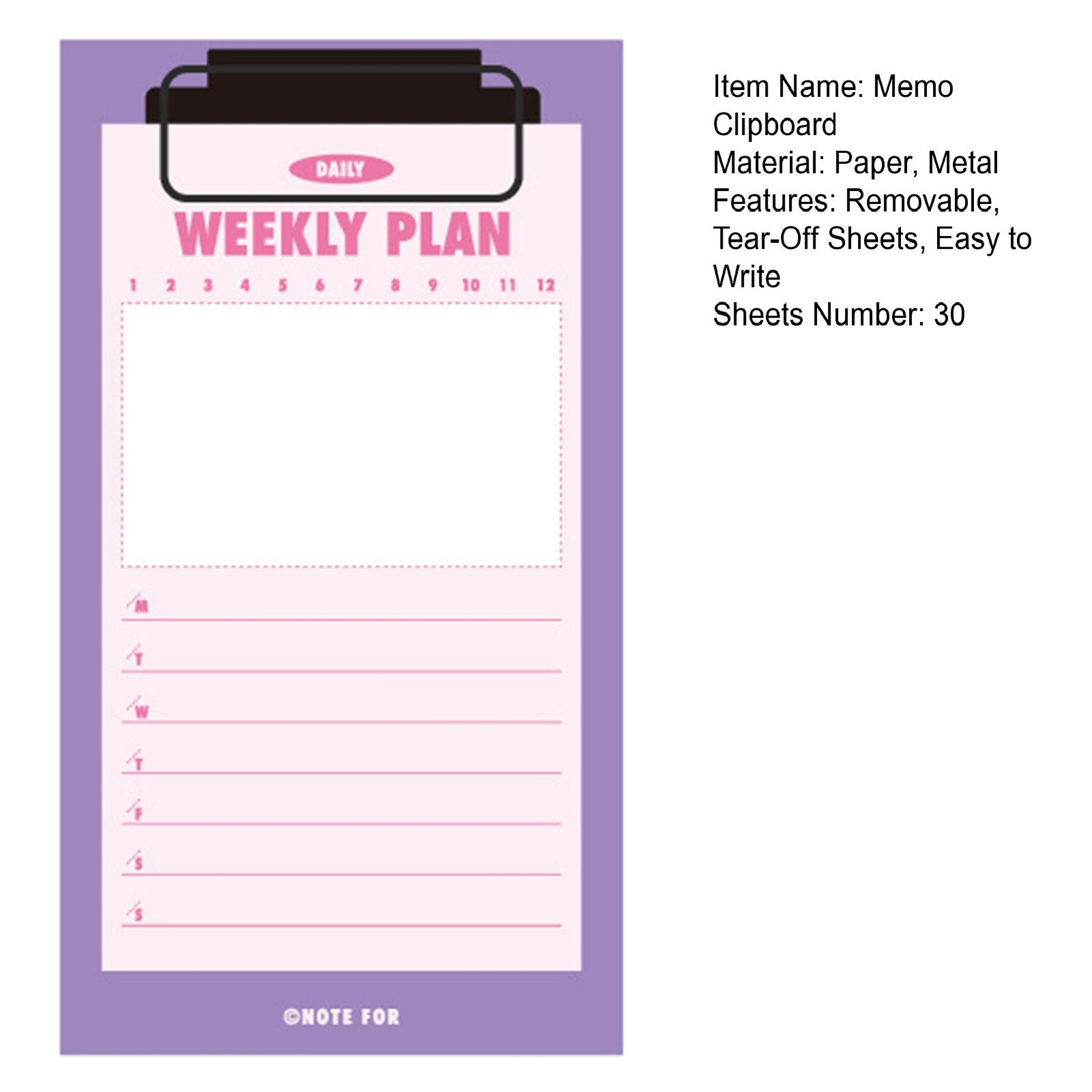 Clipboard Memo Pad Smooth Writing Record Clipboard Printing Design Memo ...