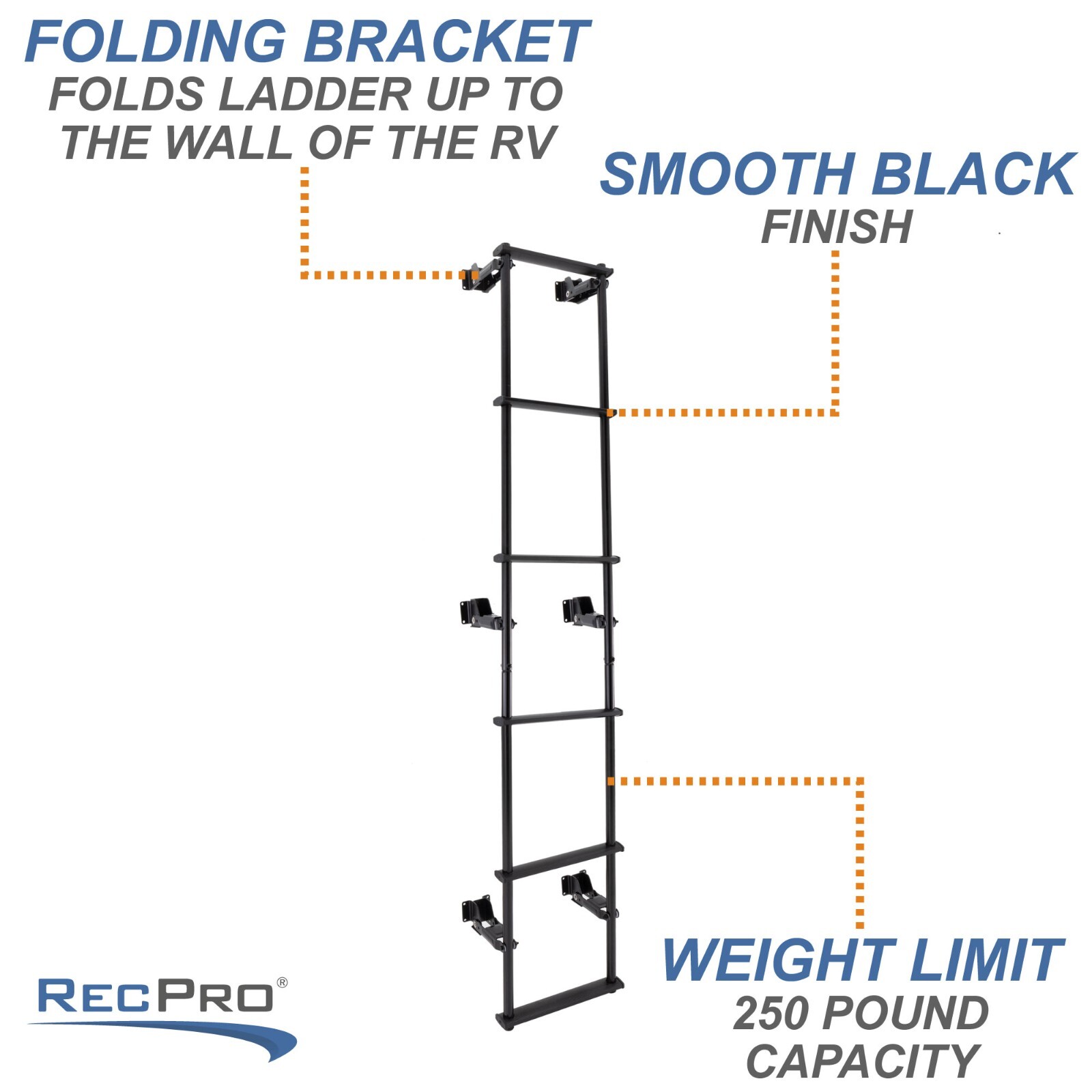RV Toy Hauler Low Profile Ladder Universal 106" Collapsible | eBay