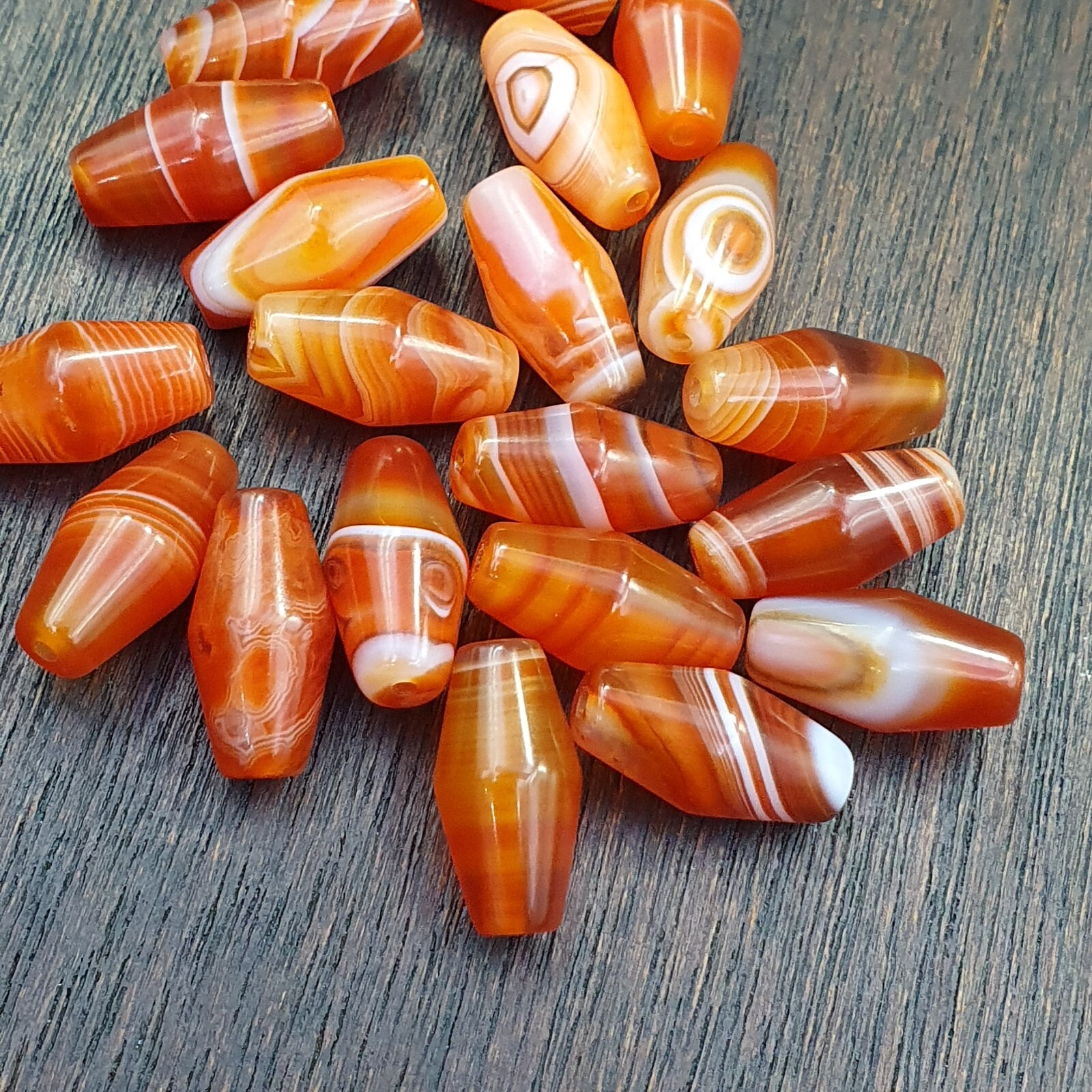 Lot 20 Agate Himalayan Taiwanese Red Agate Natural Eye Bead RD-L-20 | eBay