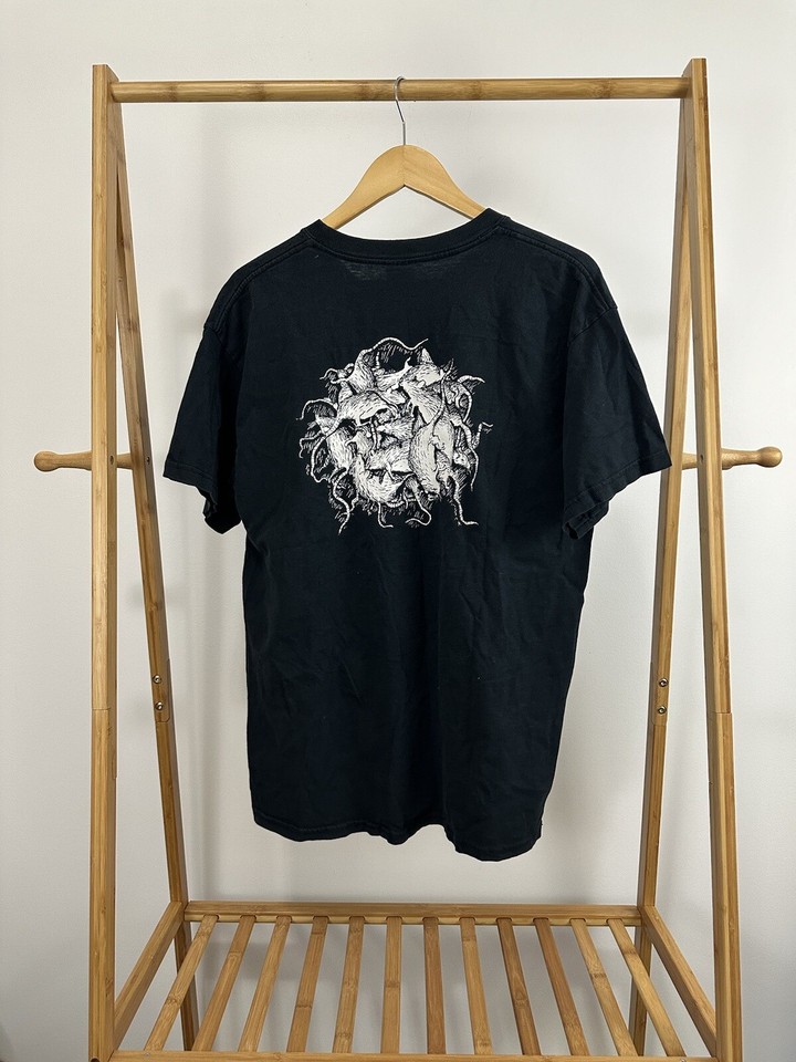 VTG Blackrat Black Plague Death Rat Band Art Double Sided T-Shirt Size ...