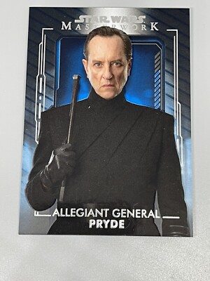 Allegiant General Pryde 2020 Topps Star Wars Masterworks Blue Parallel ...