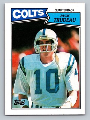 1987 Topps #373 Jack Trudeau RC Rookie Indianapolis Colts | eBay