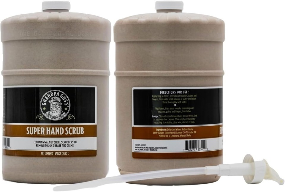 Super Hand Scrub, Walnut Shell Scrubbers, Natural Handsoap, Degreaser ...