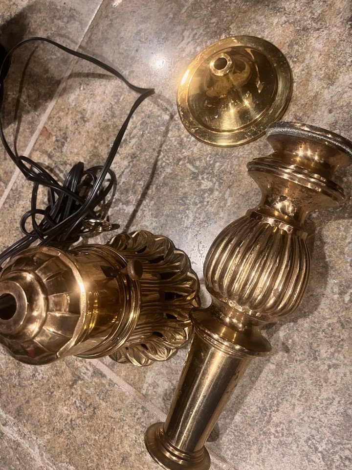 Torchiere Lamp Shade Holder Part s Only Brass Finish Fancy | eBay