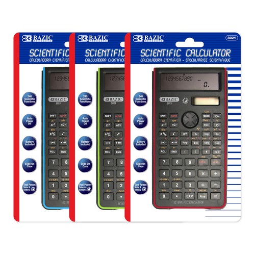 BAZIC 240 Function Fancy color Scientific Calculator w/ Slide-On Case ...