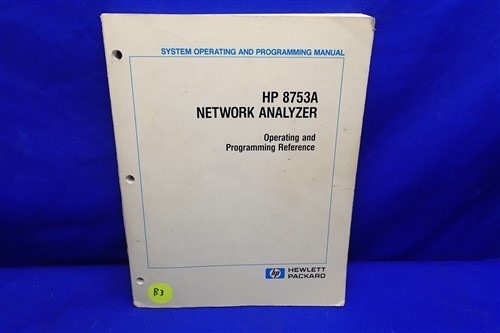 HP 8753A NETWORK ANALYZER SYSTEM OPERATING & PROGRAMMING MANUAL | eBay