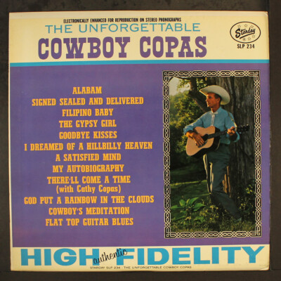 COWBOY COPAS: the unforgettable STARDAY 12" LP 33 RPM | eBay