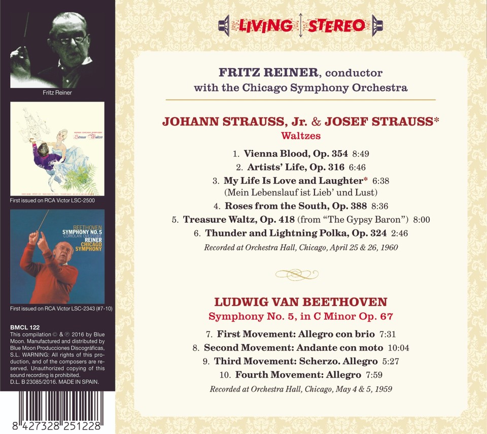 Fritz Reiner, Chicago Symphony Orchestra: Strauss Waltzes & Beethoven ...