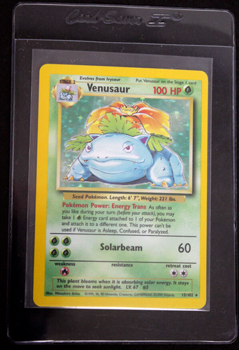 Pokémon TCG Base Set Unlimited Venusaur 15/102 Holo 1999 Vintage | eBay