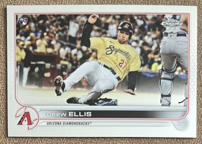 2022 Topps Chrome Drew Ellis Rookie Arizona Diamondbacks #77 MLB ...