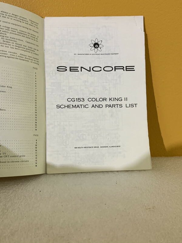 Sencore CG 153 Deluxe Color Generator Service Manual | eBay