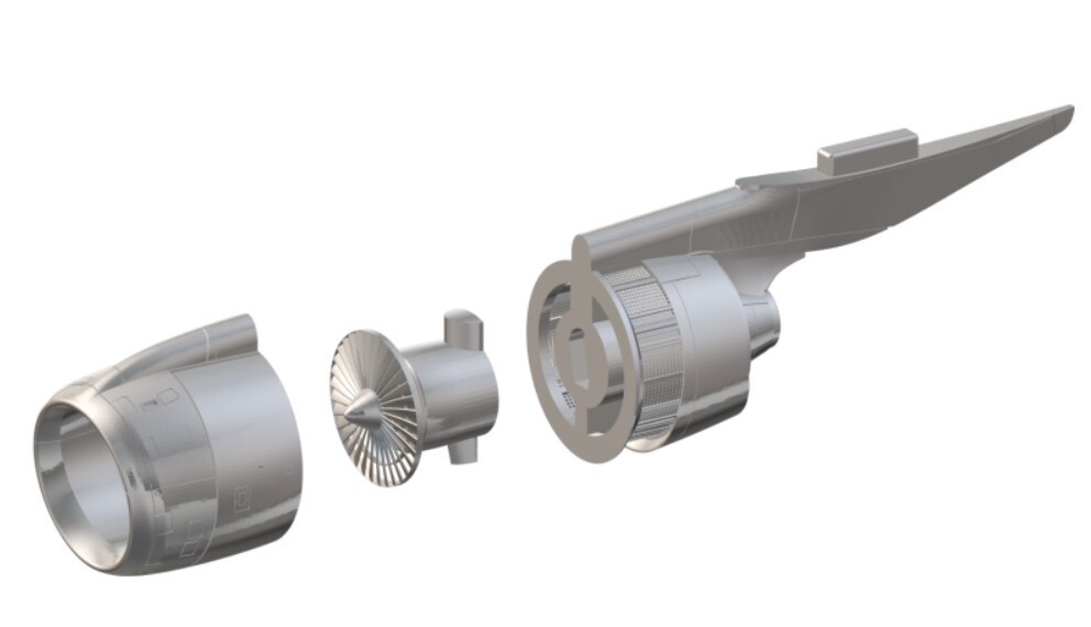 Laci 144146 1/144 RR RB211-524 Engines 3pcs Lockheed L1011 Tristar ...