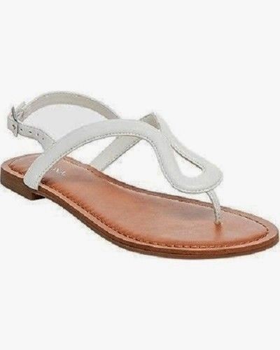 Womens Merona Davinia White Thong Sandals NWOB D46 | eBay
