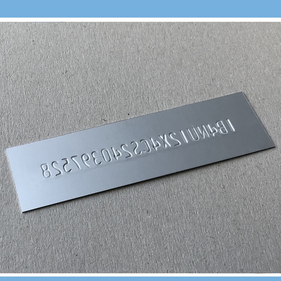 EMBOSSED INFO PLATE DATA TAG TRAILER BOAT HIN | eBay