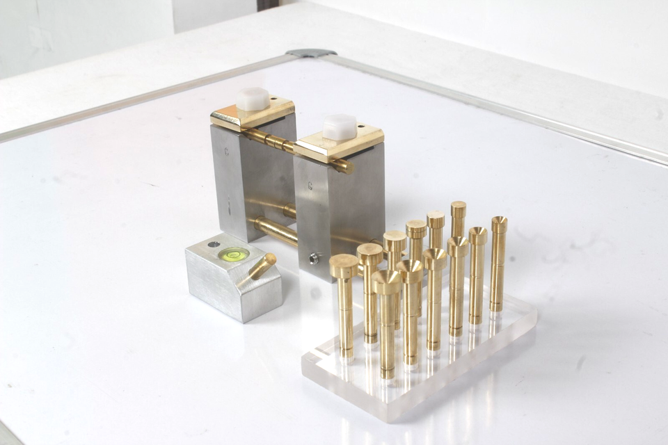 Lapidary Faceting Kit: Brass Transfer Jig, 12 Brass Dop Sticks & Angle ...