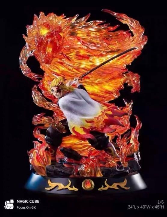 Rengoku Kyojuro Flame Hashira Figure 45cm Magic Cube Studio Resin ...