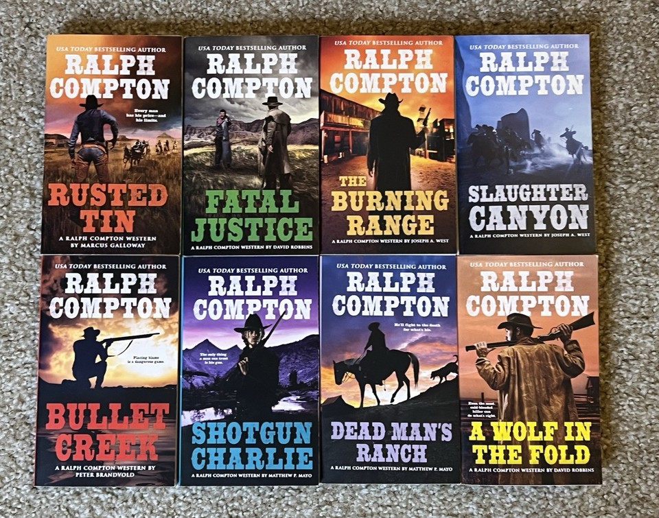 Huge Lot 85 Ralph Compton Western Books No Duplicates Trail Drive ...