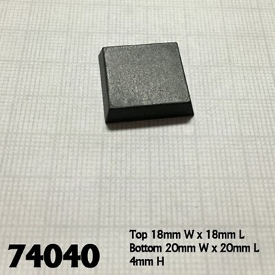 Base Boss 20MM SQUARE FLAT TOP Plastic Base (25) Reaper Miniatures ...