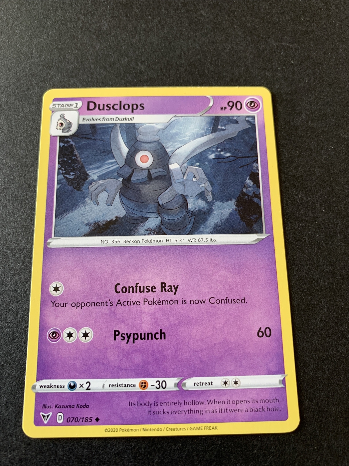 Pokémon TCG Dusclops stage 1 070/185 Regular Uncommon | eBay