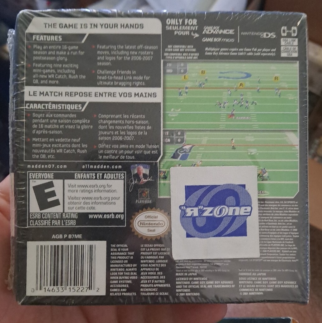Madden NFL 07 (Nintendo Game Boy Advance, 2006) for sale online | eBay