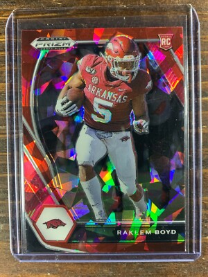 Rakeem Boyd Football Rookie Card #152 Panini Prizm Lions Red Cracked ...