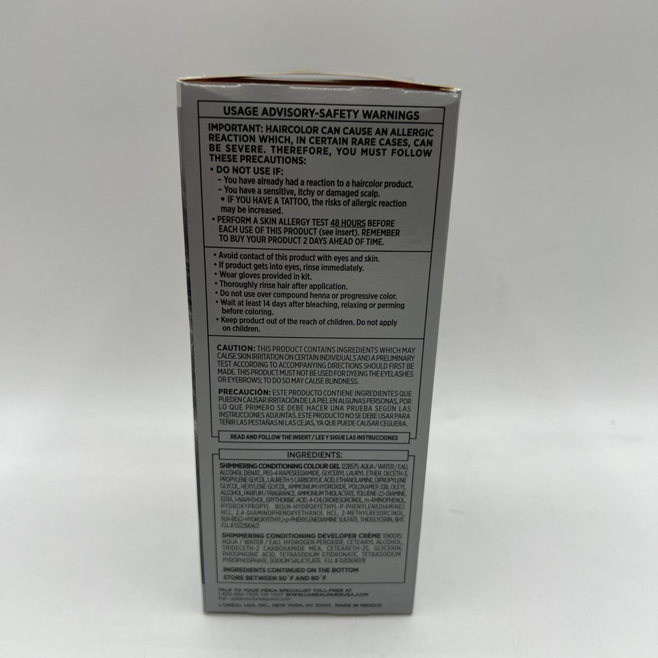 L'Oreal Feria Shimmering Permanent Hair Color S1 Smokey Silver 1 Pack ...