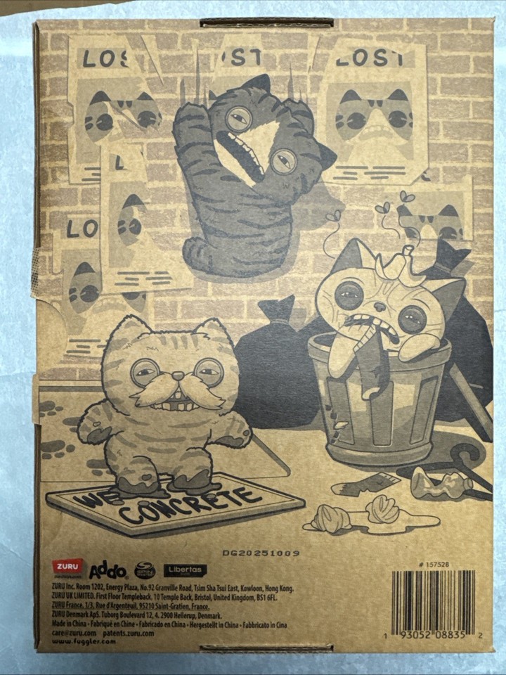 *Rare* Zuru Fuggler Alley Cats Yawper Brown 9 Inch Plush Toy | eBay