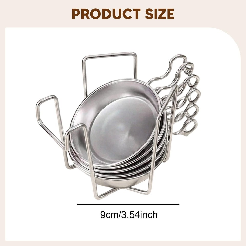 5 Pieces Dipping Bowl Spoon Fork Rest Prep Bowl Household Oil Soy Sauce ...