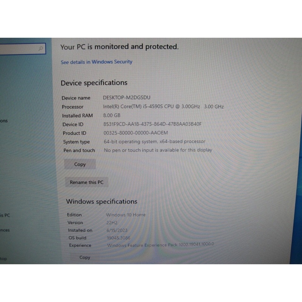 Dell OptiPlex 3030 AIO 24" Desktop Intel i5 8GB RAM 500GB HDD Win 10 ...