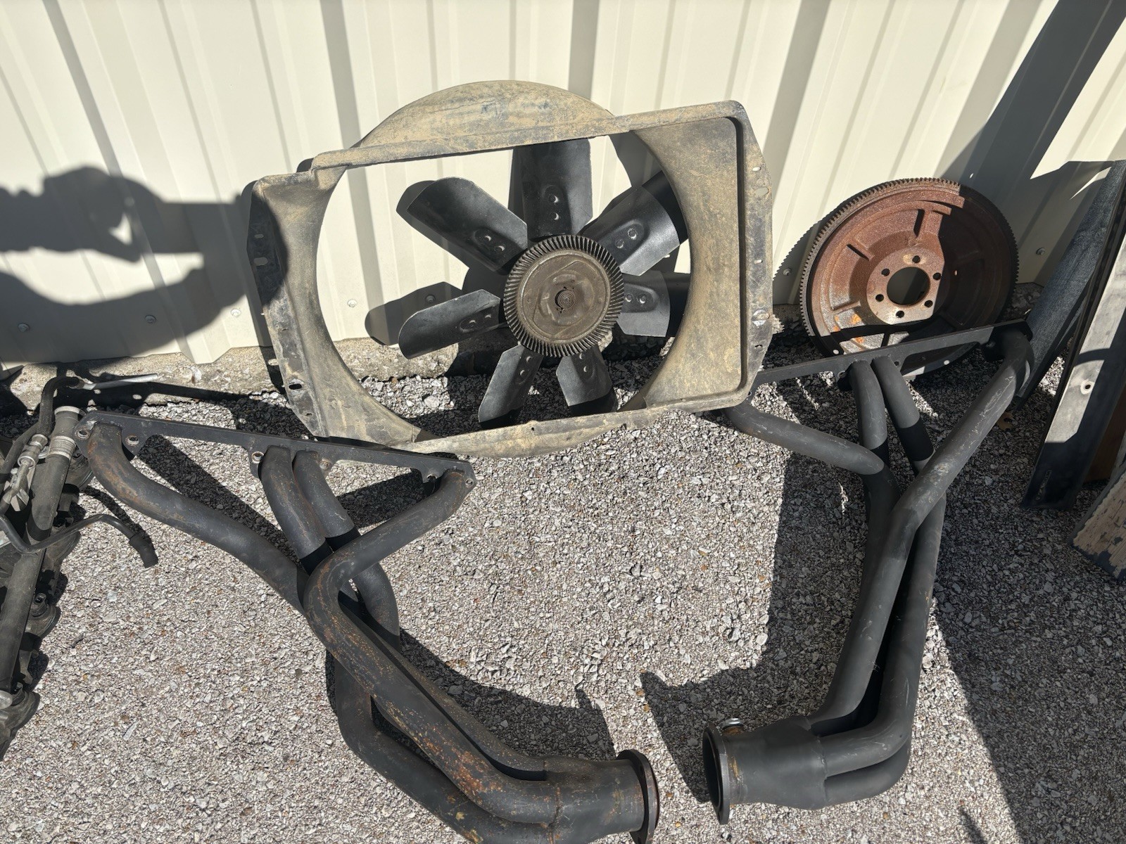 AMC 304 Jeep CJ5 headers, Original Fan, Original Fan Shroud. | eBay