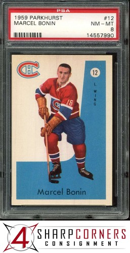 1959 PARKHURST #12 MARCEL BONIN CANADIENS PSA 8 | eBay