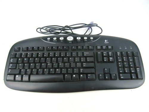 LOGITECH INTERNET PRO KEYBOARD WIRED PS2 PS/2 Y-SZ49-B 867449-0403 ...
