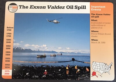 Exxon Valdez Oil Spill Grolier Collector Card | eBay