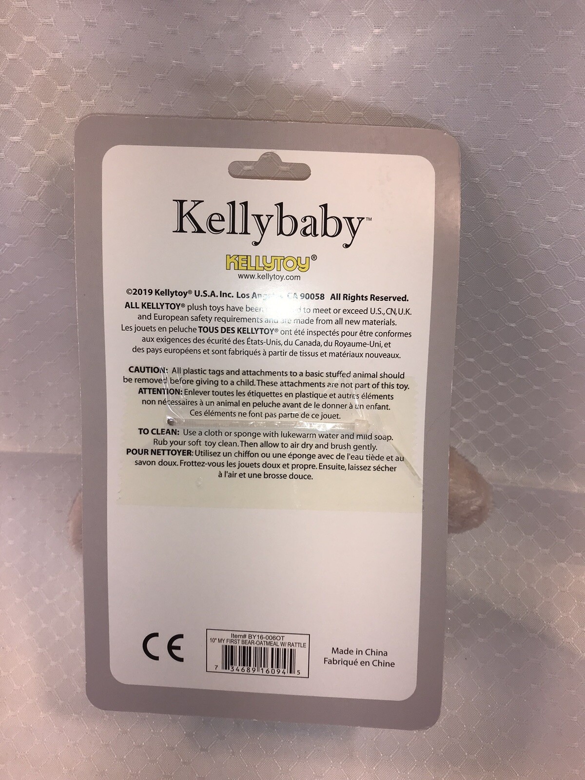 Kelly Baby My First Bear Pink With Rattle Plush 10" Crib Toy Kellytoy ...