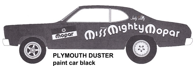 Judy Lilly Miss Mighty Mopar Plymouth Duster 1/25th - 1/24th Scale ...
