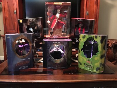 DISNEY EVIL GREAT VILLAINS SERIES BARBIE DOLLS LOT OF (6) FIGURES ...