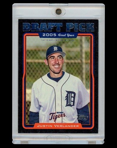 Justin Verlander Rookie Card 2005 Topps Black #677 34/54 RC MVP Tigers ...