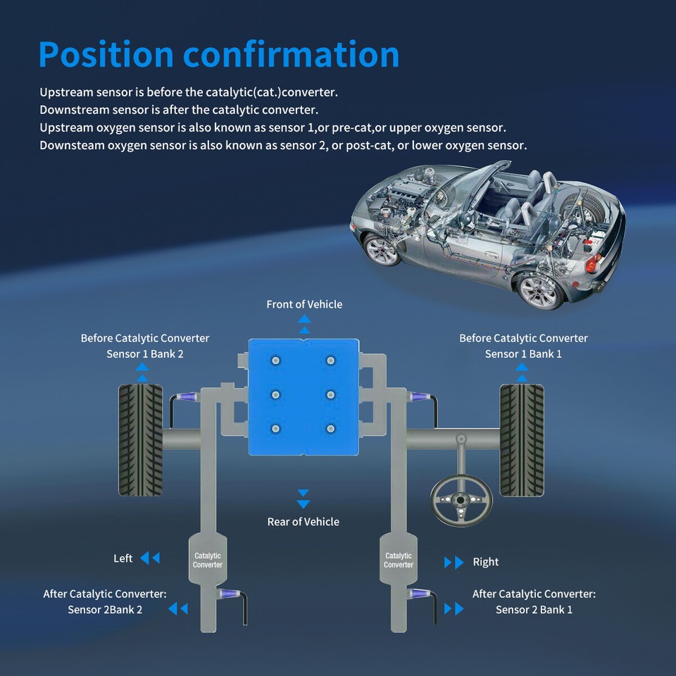 2PCS O2 Oxygen Sensors Downstream/Upstream For Ford Mercury Lincoln ...