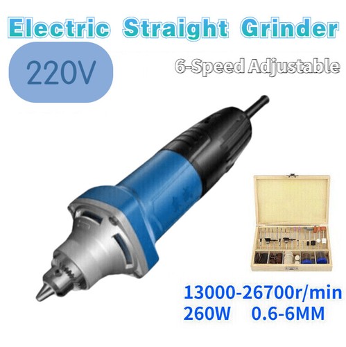 6-Speed Adjustable 260W Electric Handheld Die Grinder Straight Grinding ...
