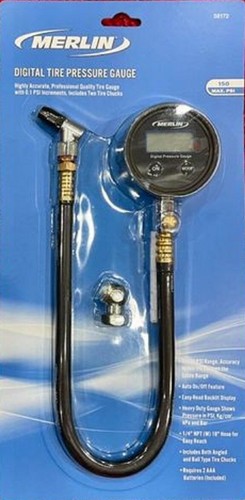 MERLIN Digital Tire Inflator with Pressure Gauge (0-150PSI) (USA SELLER ...