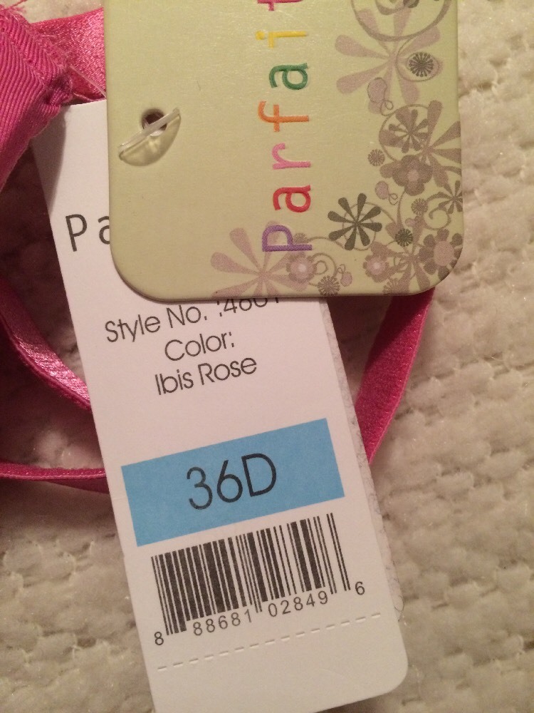 Affinitas Parfait Jeanie Nylon Plunge Molded Bra 4801 Ibis Rose 36D | eBay