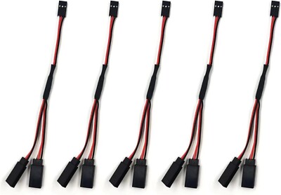 5 PCS 150mm Servo RC Y Style Male to Female Futaba Style Servo Y ...